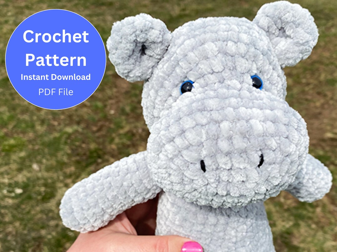 Crochet Hippo Pattern, Crochet Pattern, Amigurumi Pattern, Hippo ...