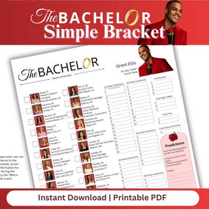 The Bachelor Bracket | Season 29 | Bachelor Fantasy League Printable ...