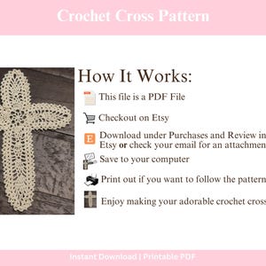 Crochet Cross Pattern, Crochet Cross, Crochet Cross PDF, Crochet Cross ...
