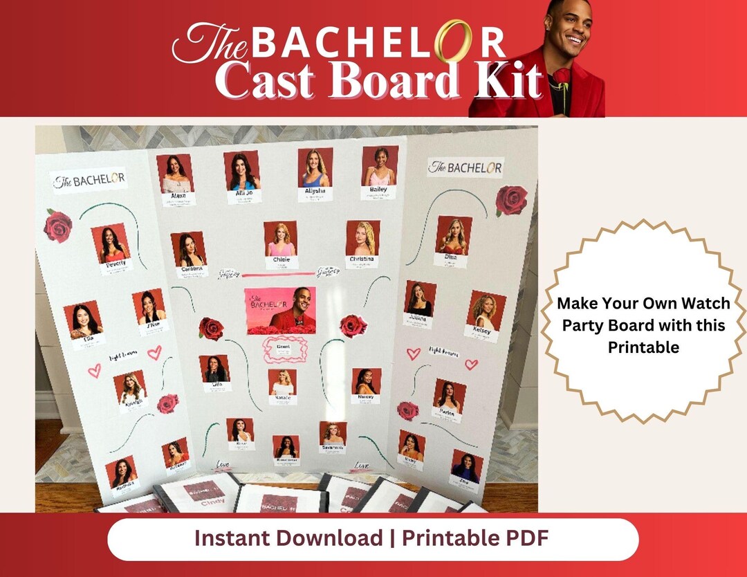The Bachelor Cast Board Kit, Season 29, Bachelor Fantasy League ...
