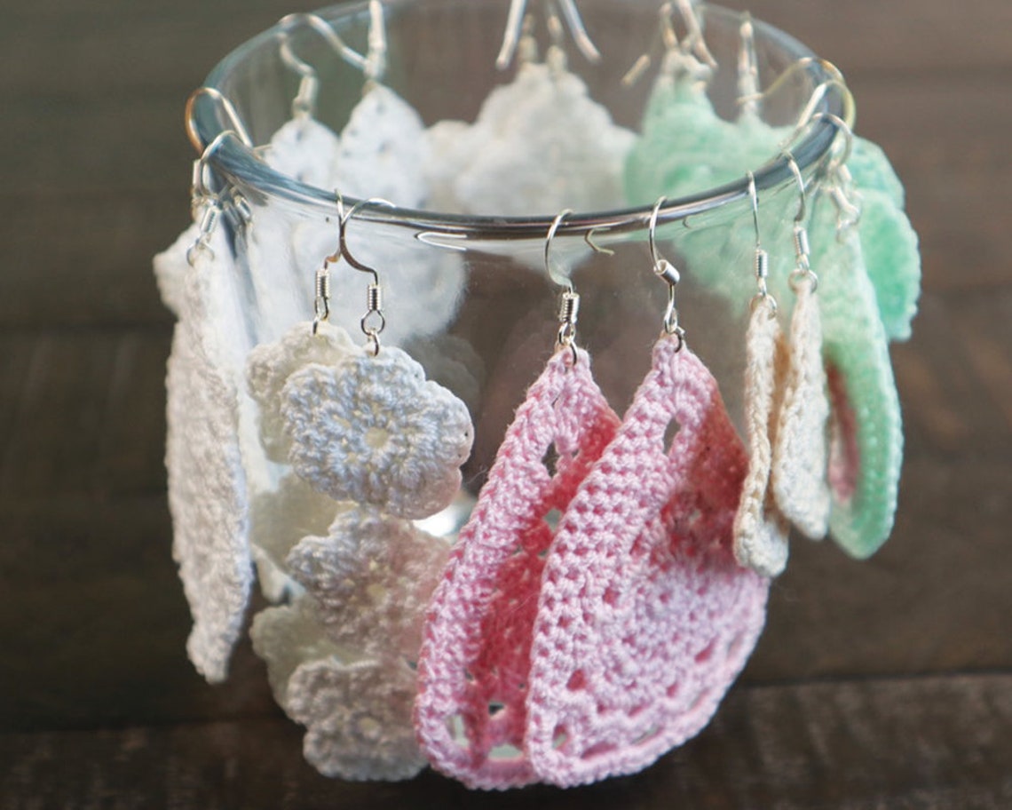 Crochet Earring Pattern, Crochet Earrings, Crochet Earrings PDF ...