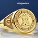 Sterling Silver Family Crest Ring, Custom University Graduation Gift - Etsy