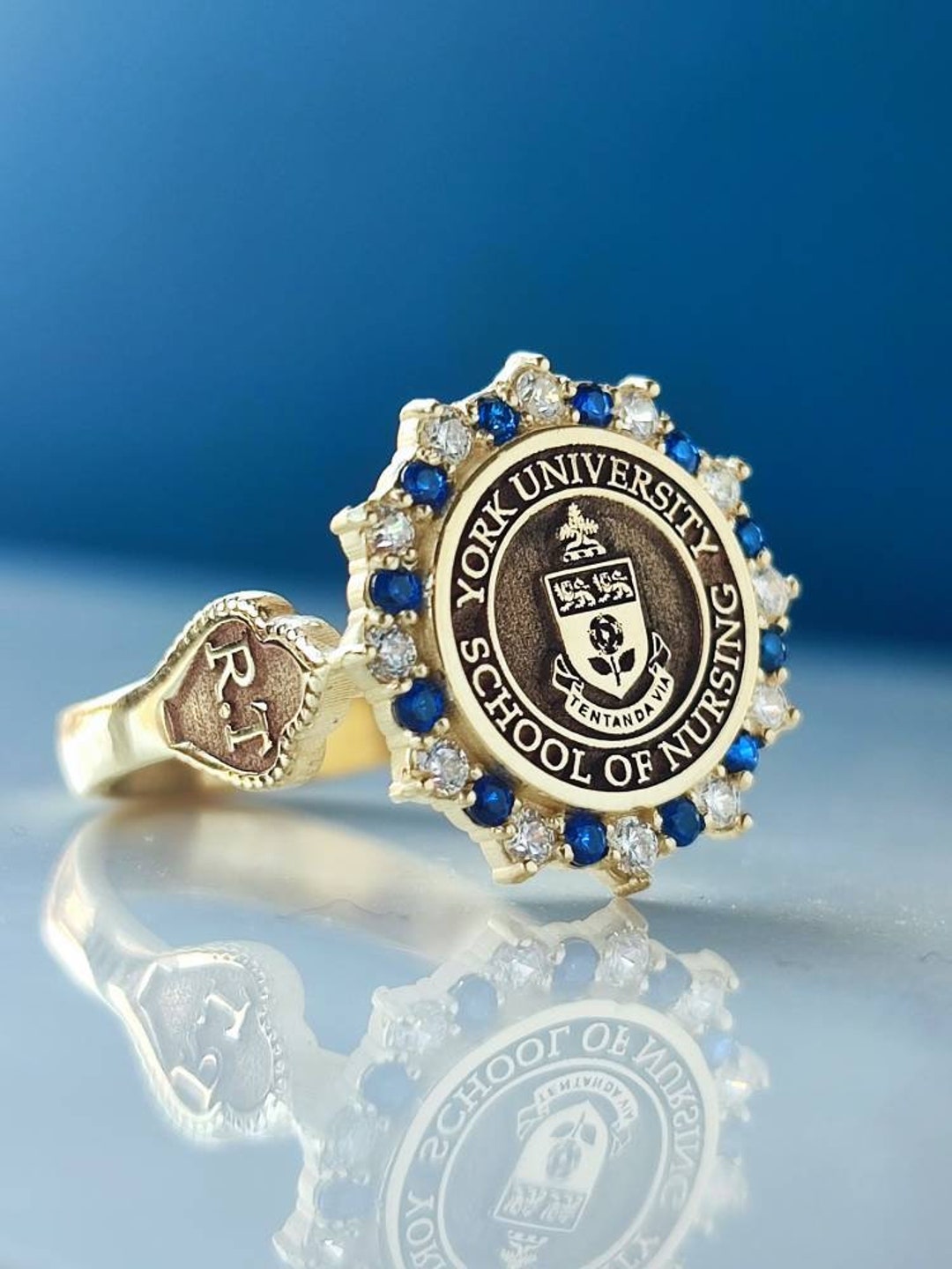College Ring,solid Gold College Ring,university Ring,graduation Ring ...