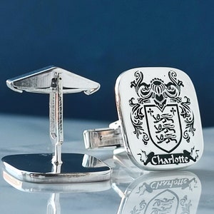Coat of Arms Cufflinks,family Crest Cufflinks,custom Signet Cufllinks ...