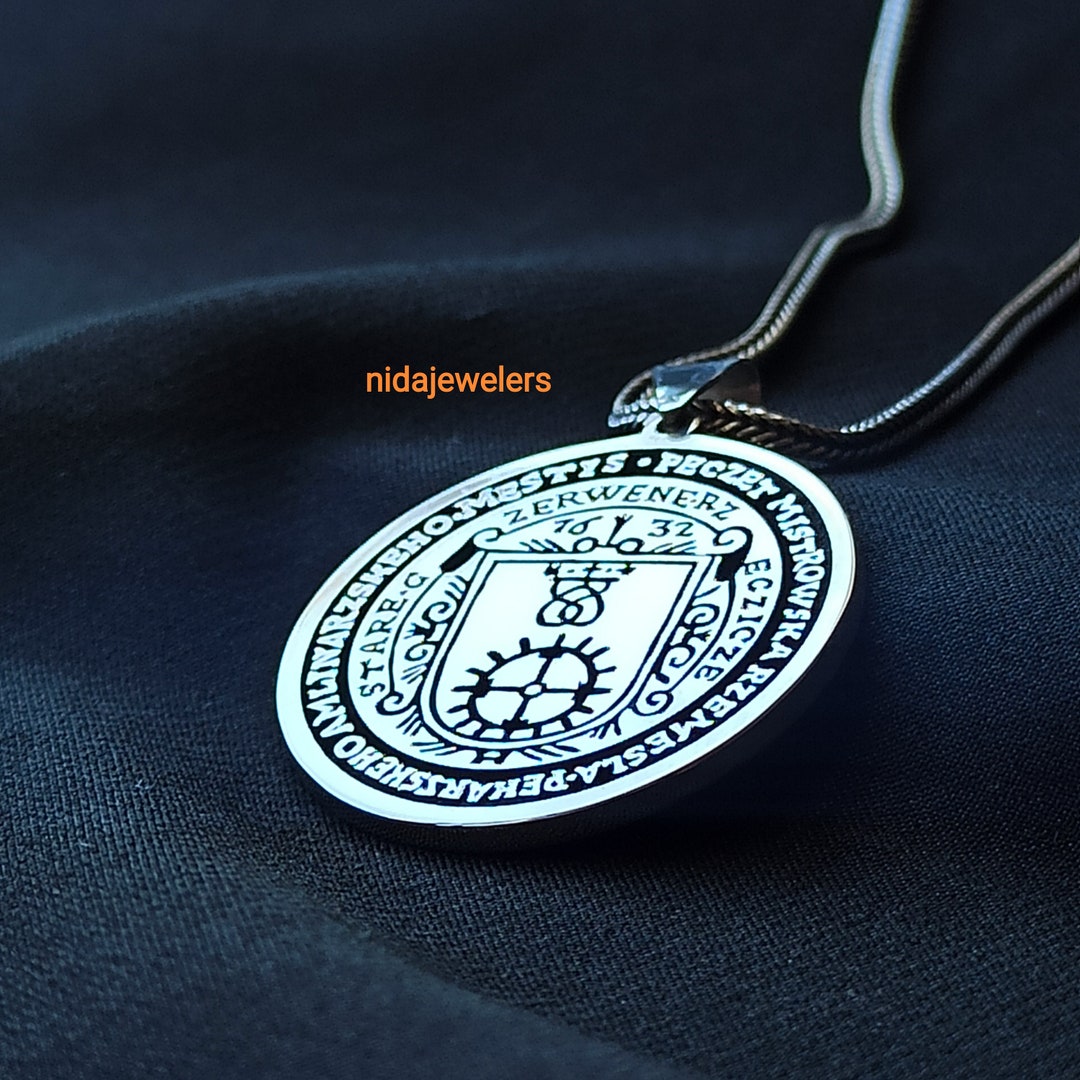 Custom Family Crest Necklace, Family Crest Pendant, Family Coat of Arms ...