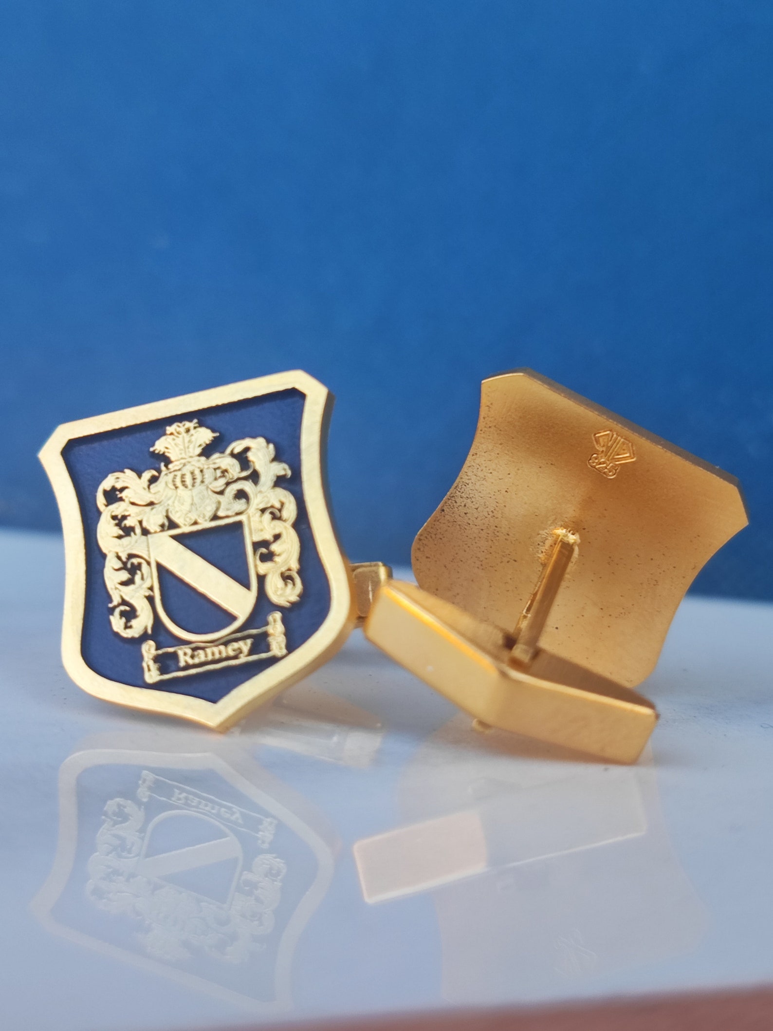 Personalized Family Crest Cufflinks,gold Custom Coat of Arms Cuff Links ...