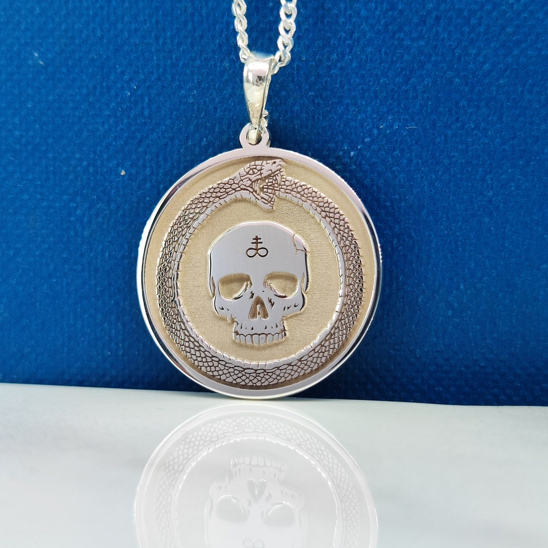 Real 925k Solid Silver Memento Mori Necklace Personalized Memento Mori ...