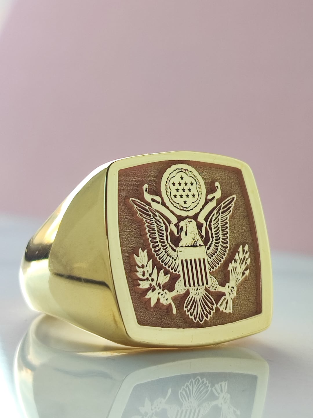 Crest Ring, Family Crest Signet Ring , Christmas Gift,solid Gold Crest ...