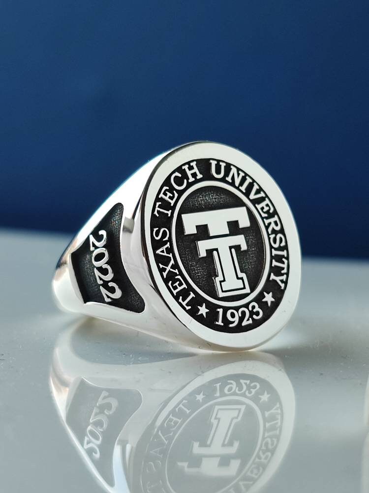 College Ring University Ring Custom Ring Som Sterling - Etsy