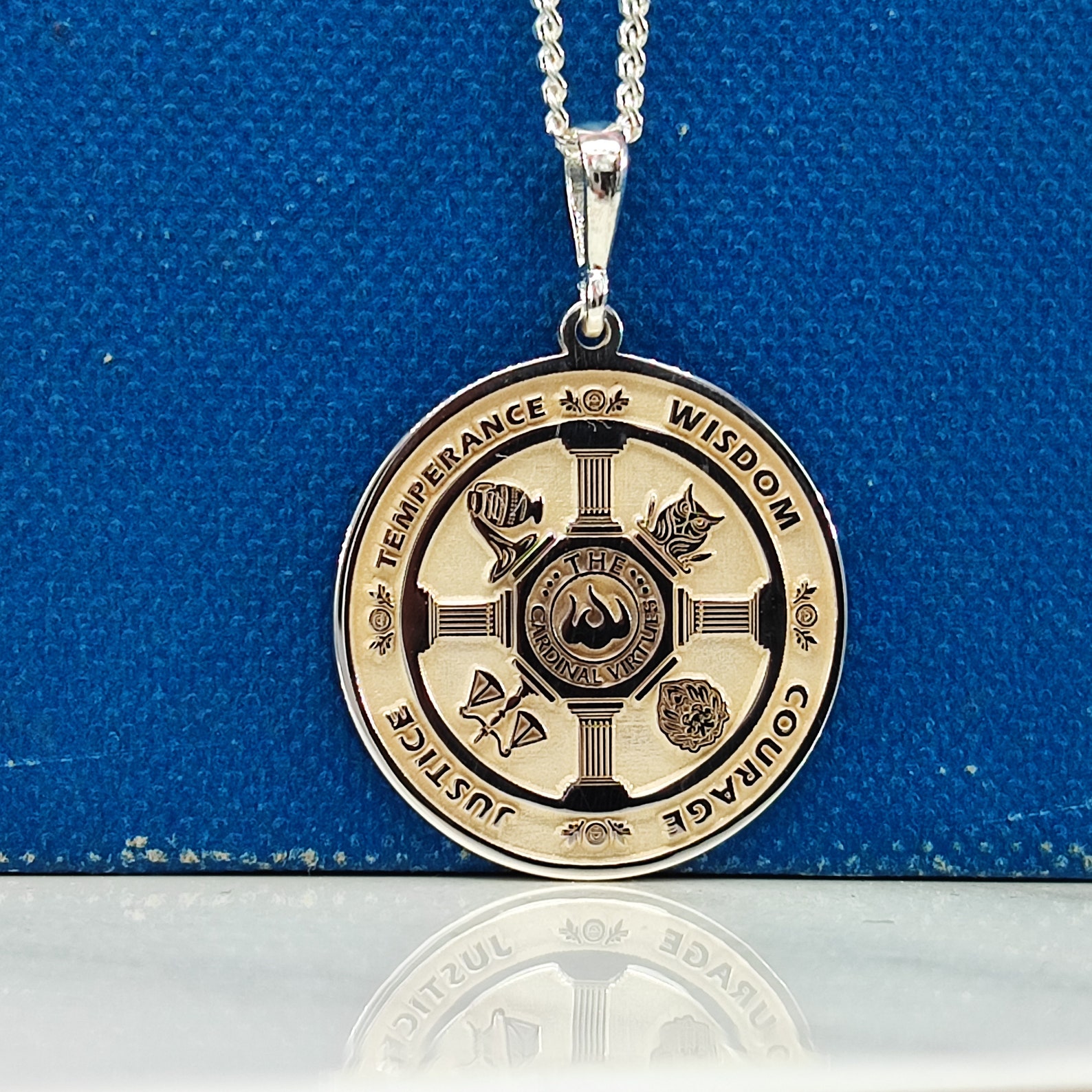 Stioc Necklace, Stioc Pendant, Wisdom Justice Temperance Courage ...