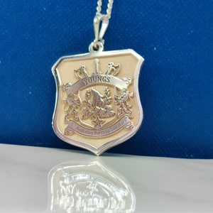 Family Crest Pendant, Gift for Her, Family Crest Necklace, Coat of Arms ...