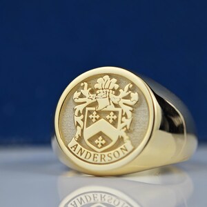 Crest Ring , Coat of Arms Ring , Signet Ring , Personalized Ring ...