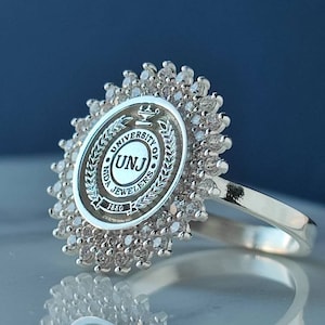 10K Gold University Graduation Ring for Women, Customizable Gemstone ...