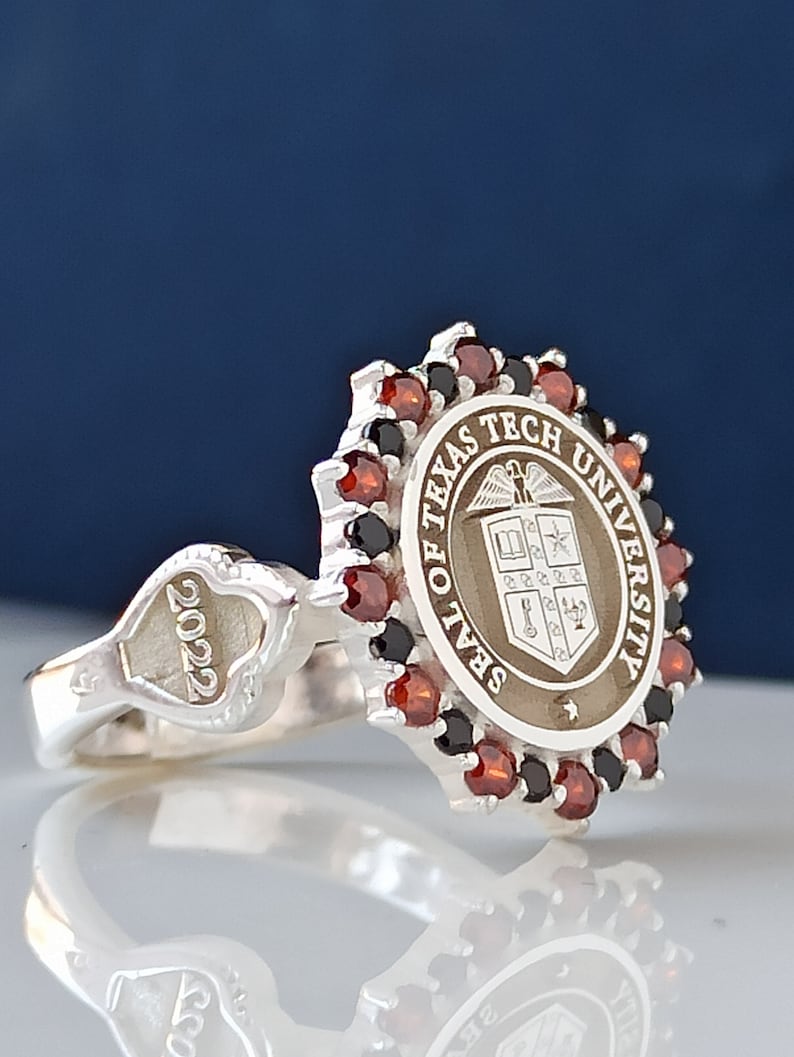 Sterling Silver College Ring, University Crest, Graduation Gift - Etsy UK