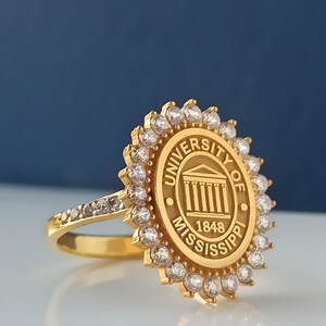 Personalized Ring , Woman Ring , College Ring , University Ring , Gold ...