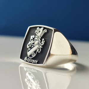 Wappen Ring,familienwappen Ringe,benutzerdefinierte Siegelring,wappen ...