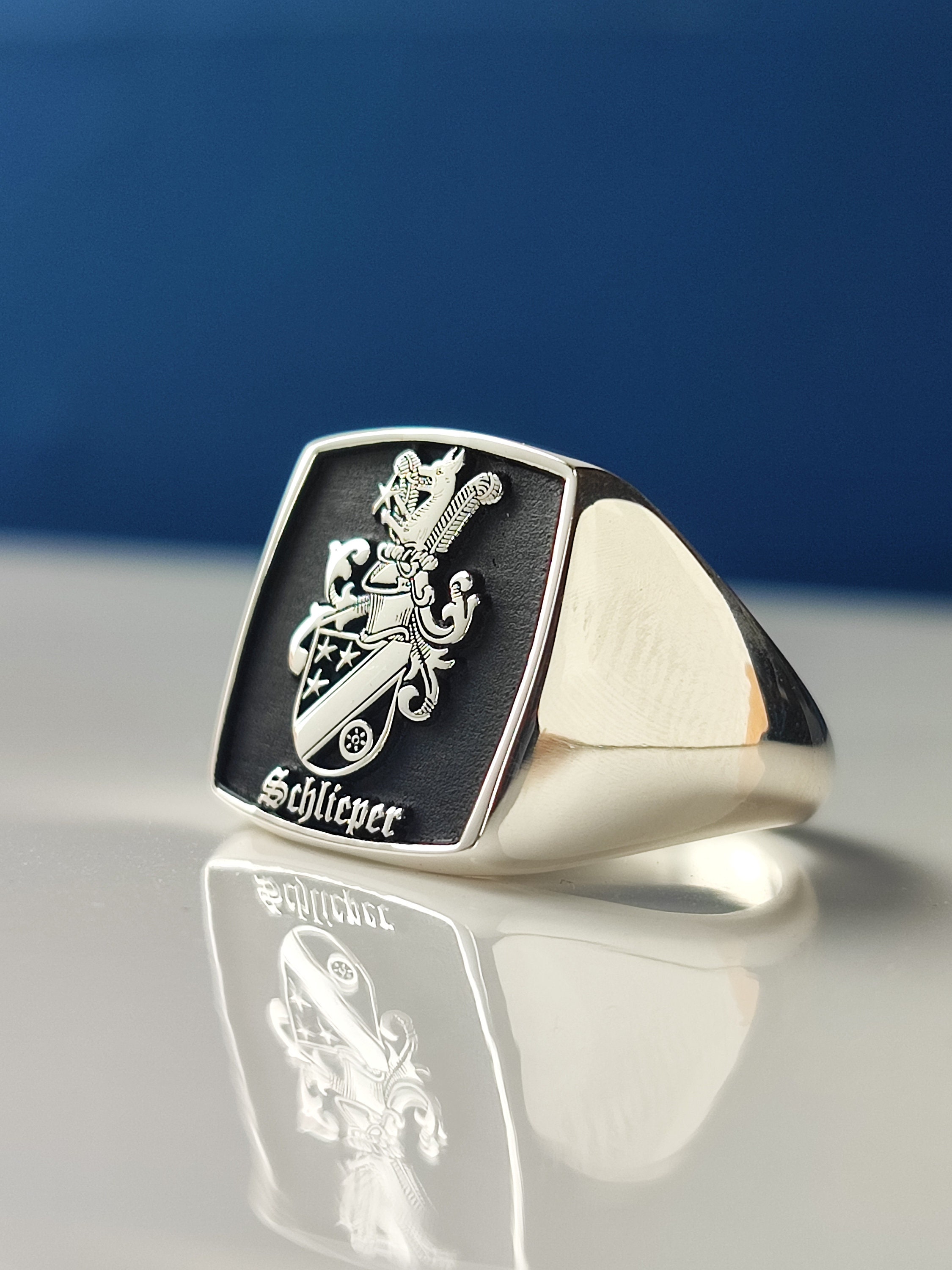 Wappen Ring,familienwappen Ringe,benutzerdefinierte Siegelring,wappen ...