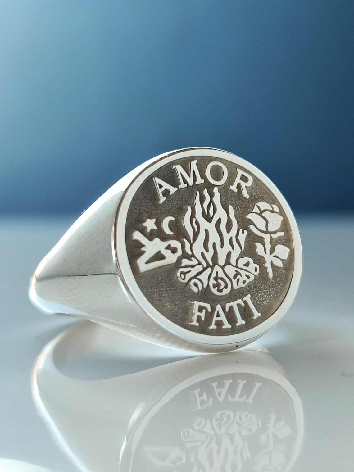 Graduation Gift,amor Fatii Ring , Silver Amor Fati Ring ,amor Fati ...
