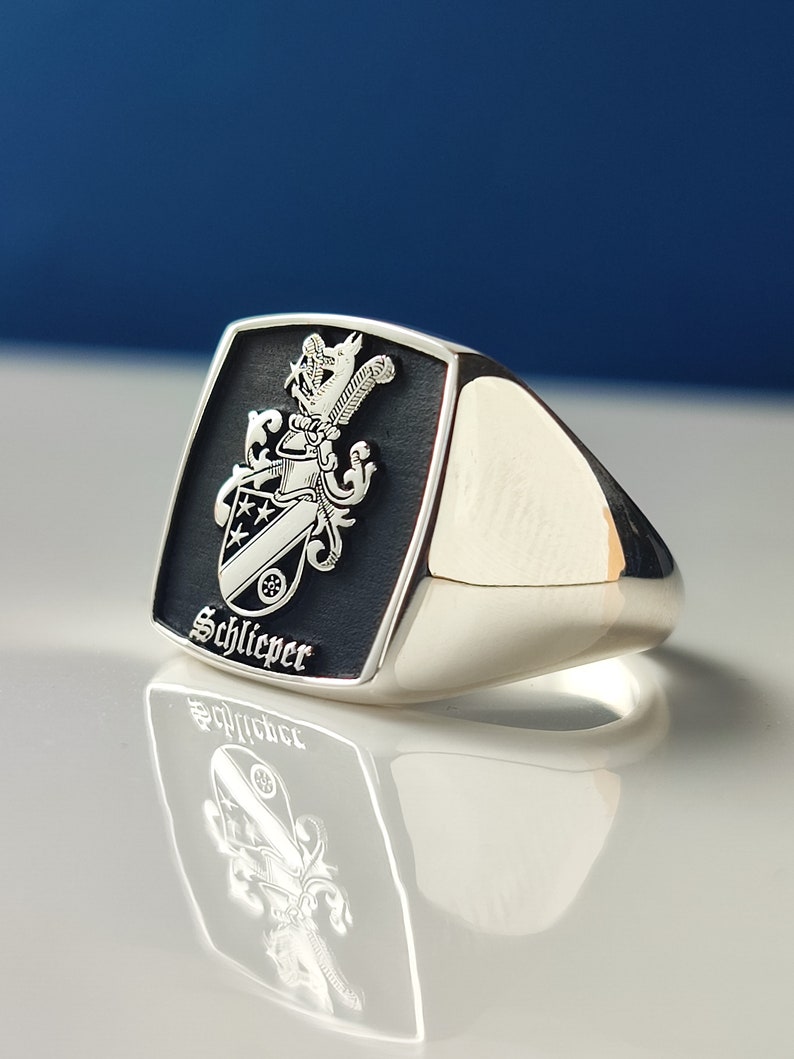 Wappen Ring,familienwappen Ringe,benutzerdefinierte Siegelring,wappen ...