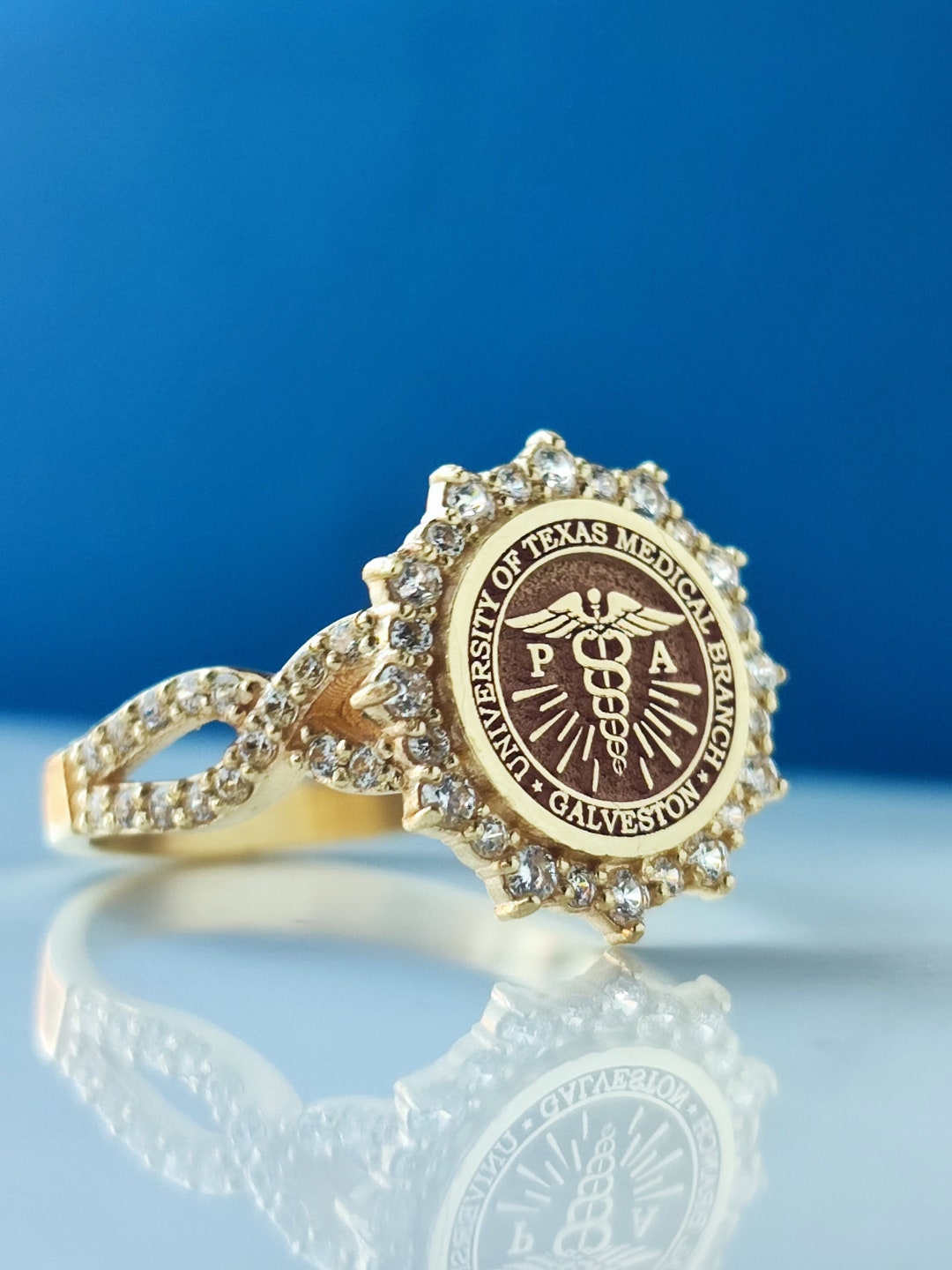 College Ring,solid Gold College Ring,university Ring,graduation Ring ...