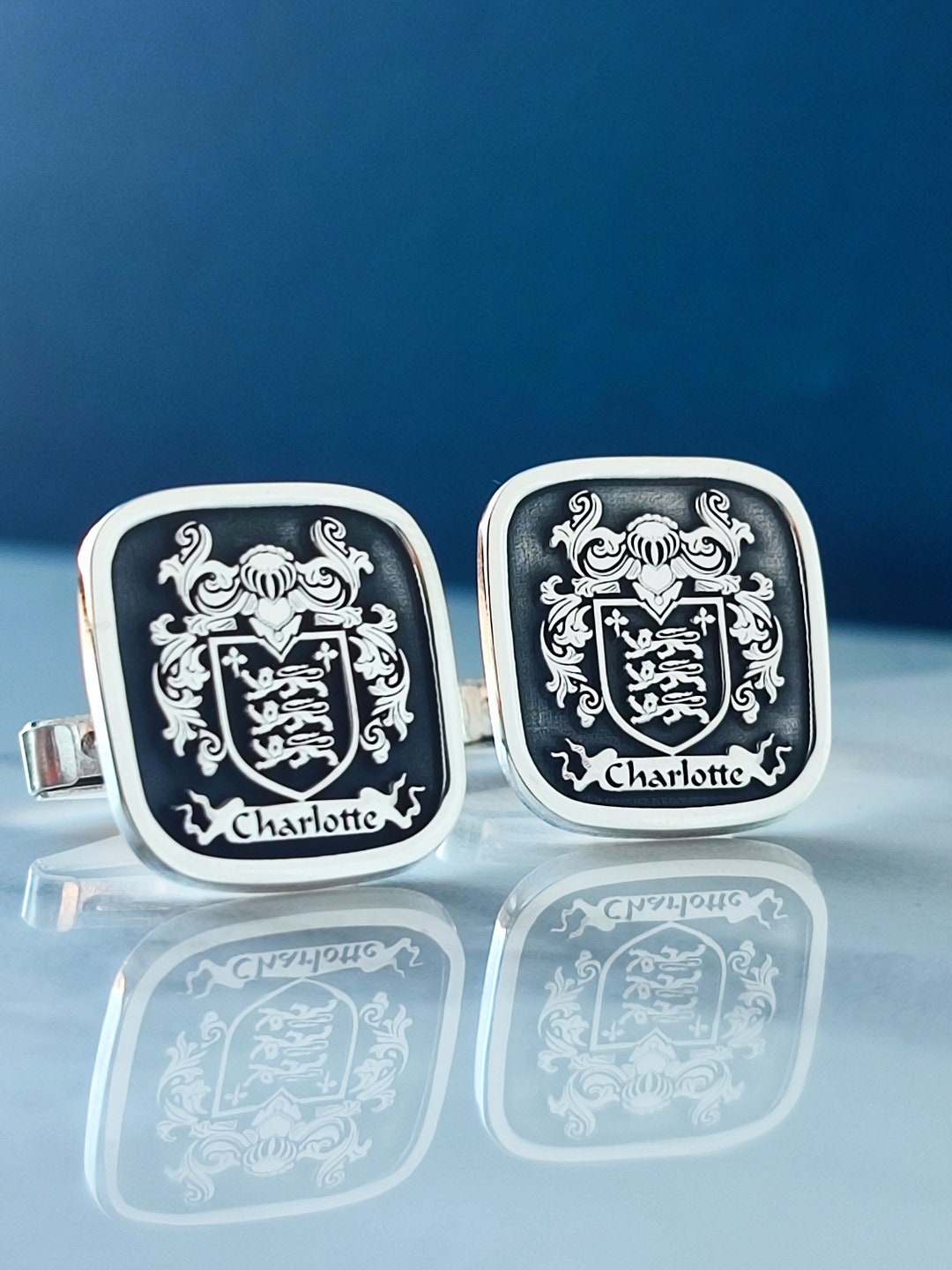 Coat of Arms Cufflinks,family Crest Cufflinks,custom Signet Cufllinks ...