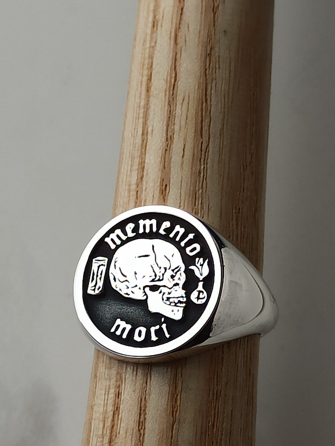 Silver Memento Mori Ring, Memento Mori Ring, Memento Mori Jewelry ...