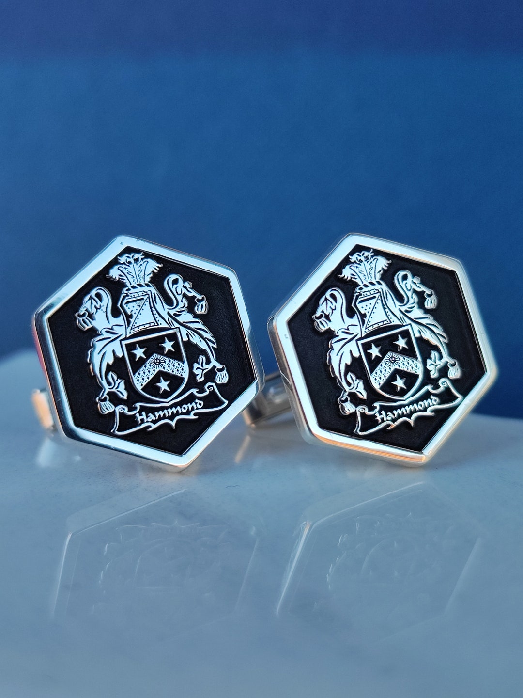 Coat of Arms Cufflinks,family Crest Cufflinks,custom Signet Cufllinks ...