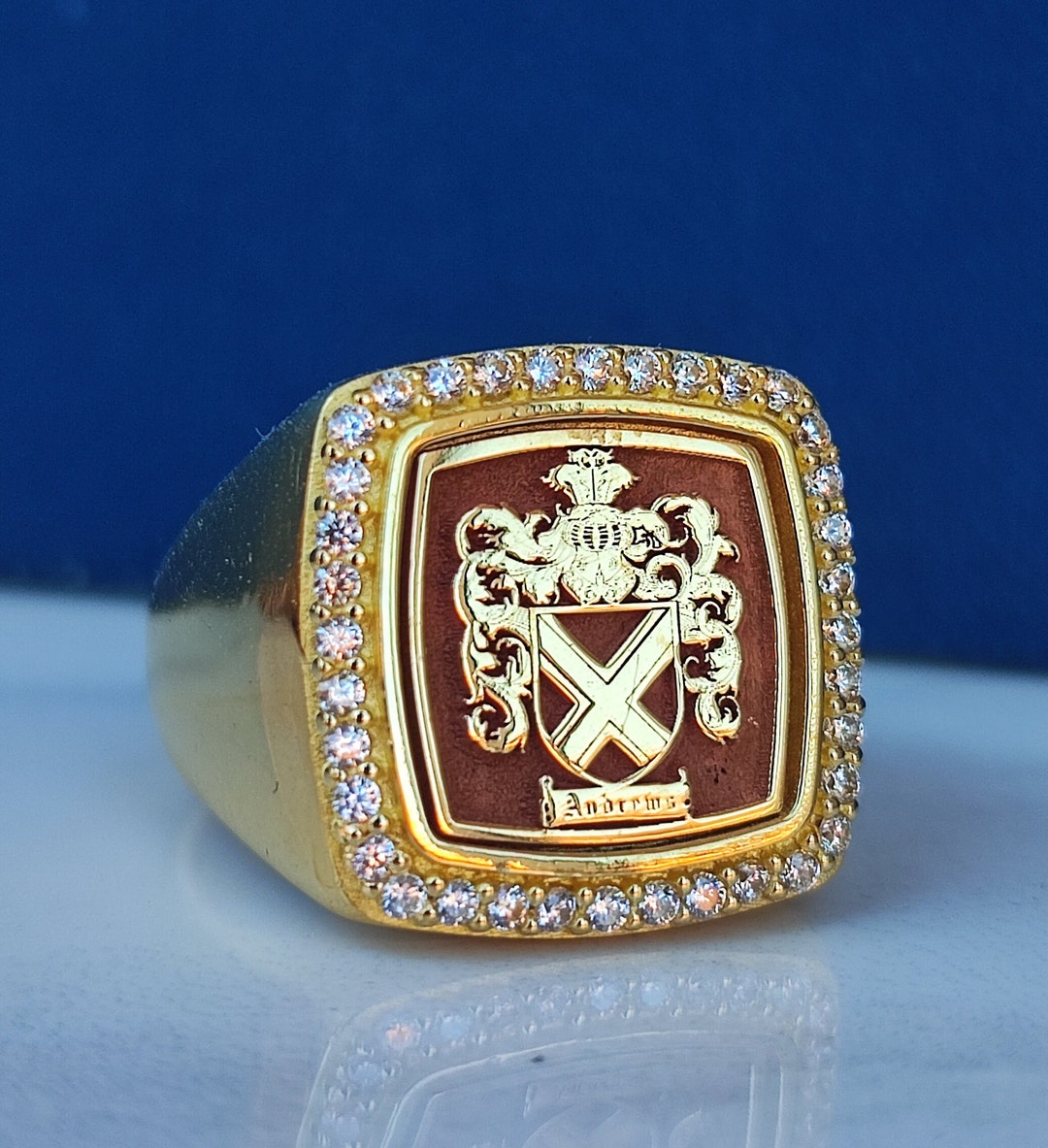 Family Crest Rings, Custom Signet Ring, Crest Ring, Family Crest Signet ...