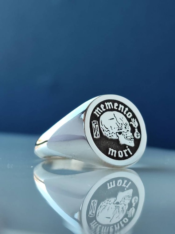 Memento mori ring etsy store