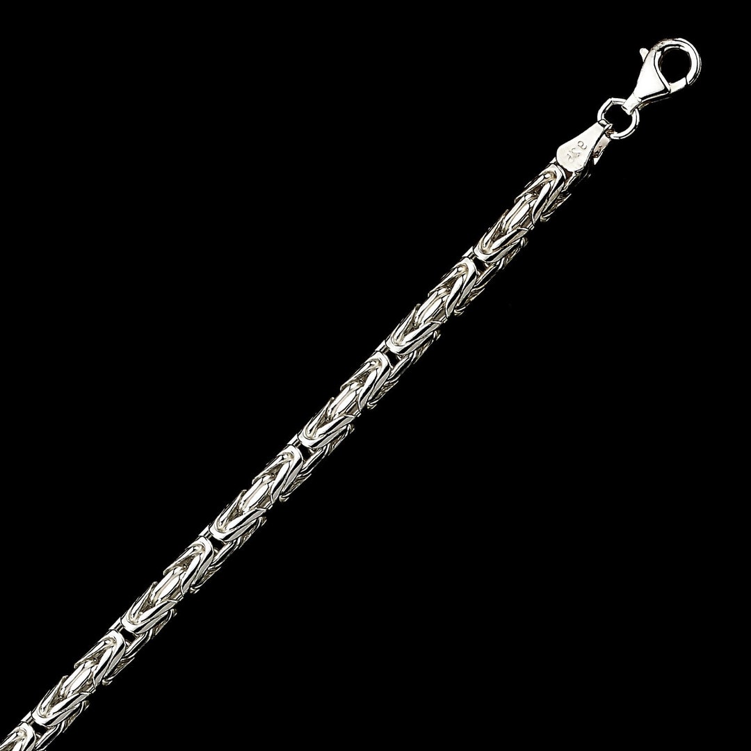 Round Byzantıne , Men's King Chain,silver Chain, 925K Sterling Silver ...