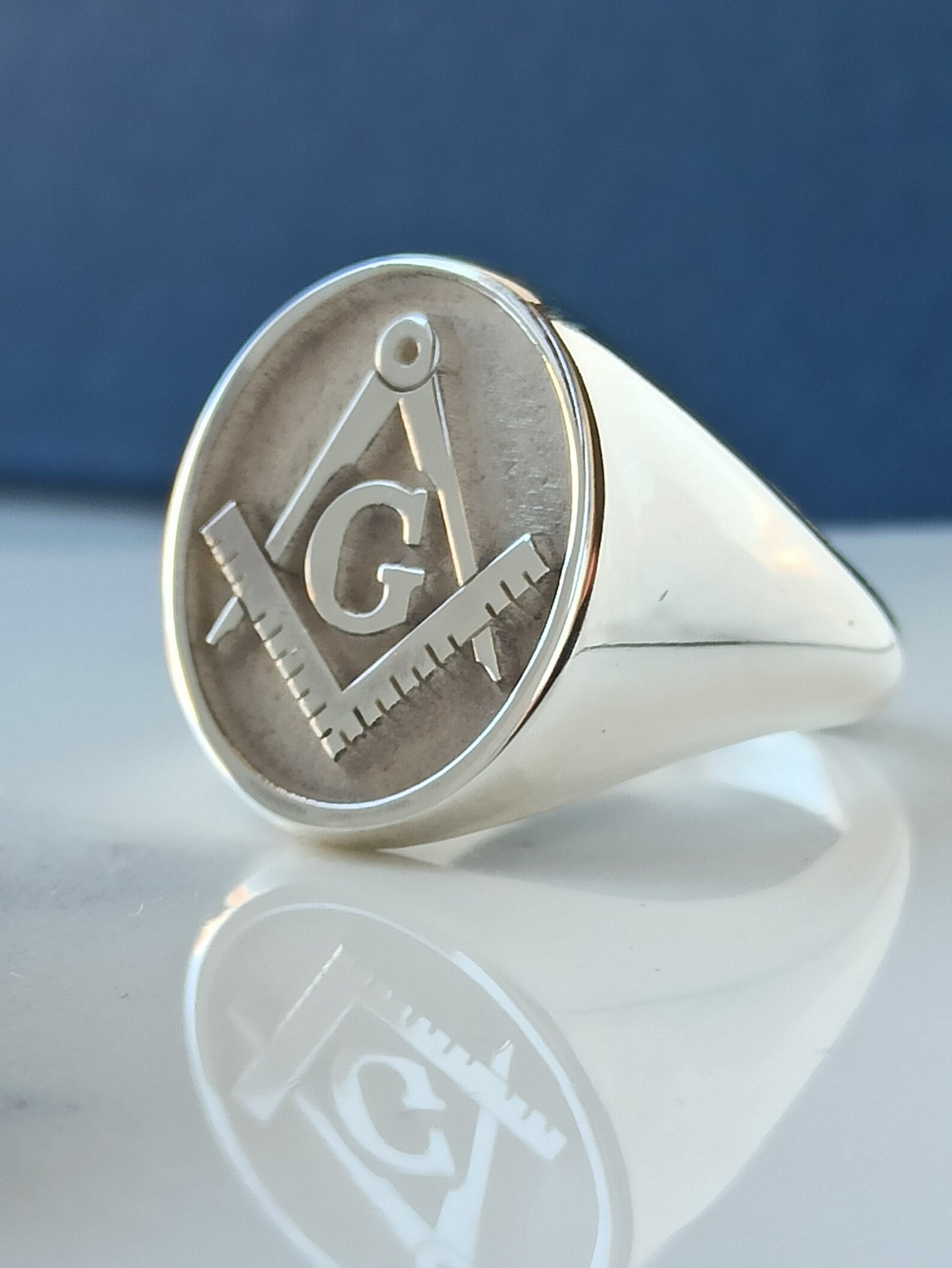 Sterling Silver Masonic Ring, Master Mason Freemason Ring - Etsy