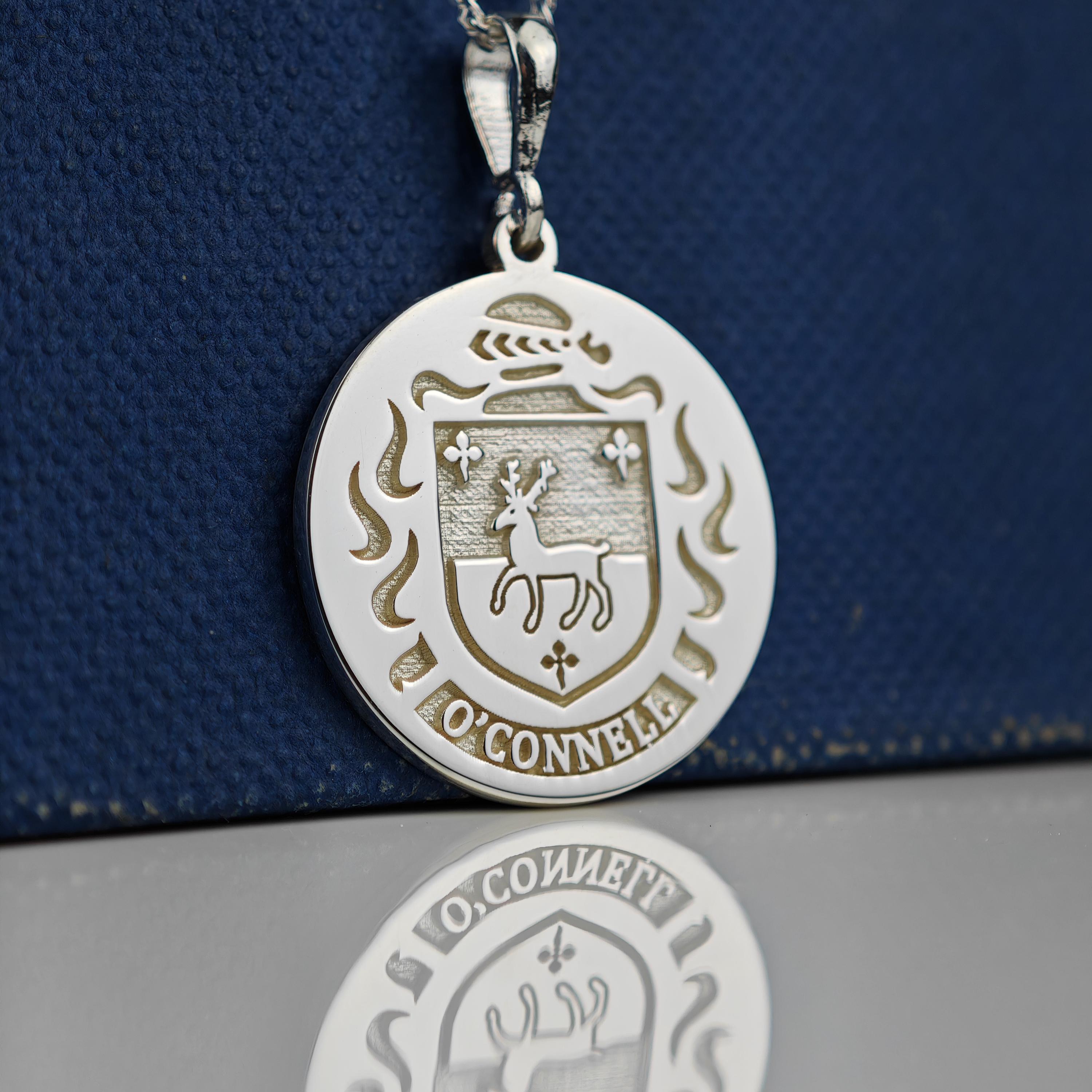 Personalized Custom Crest Pendant , Crest Pendant, Coat of Arms Pendant ...