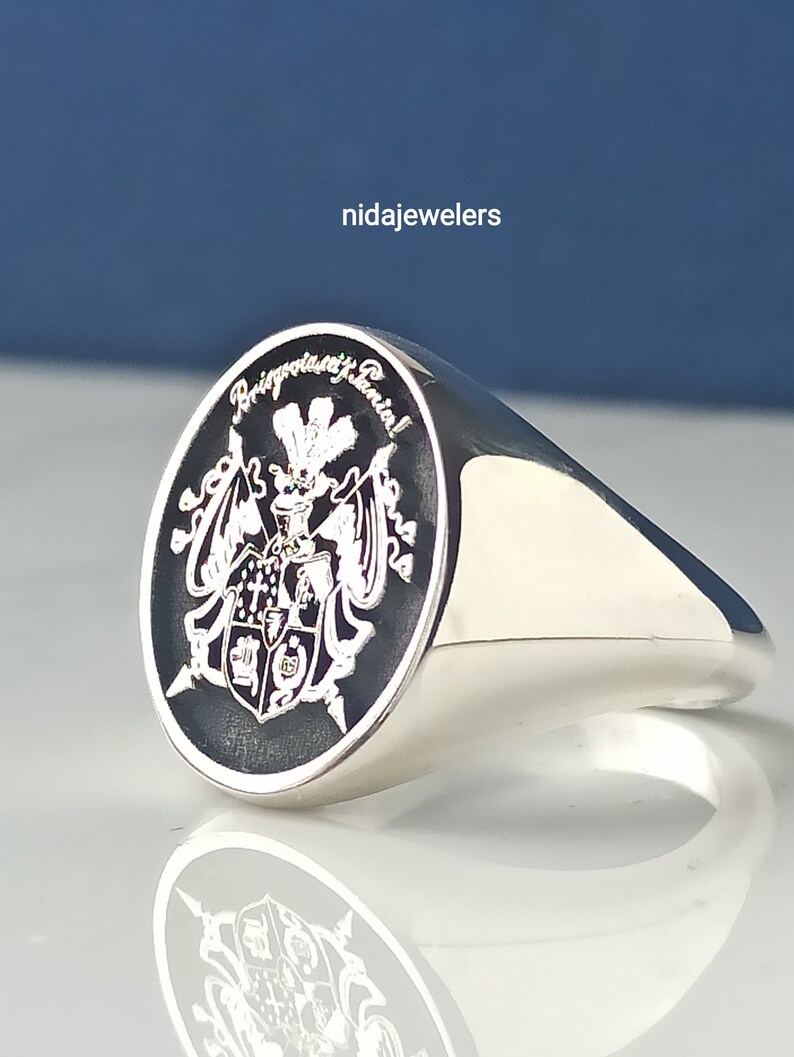 Personalized Ring Personalized Gift Crest Logo Ring Class - Etsy