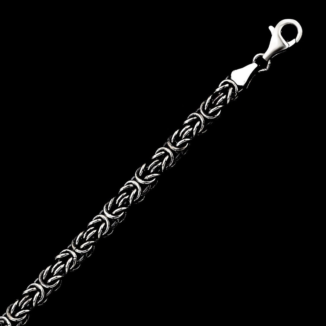 Ring Byzantıne Okside , Men's King Chain,silver Chain, 925K Sterling ...