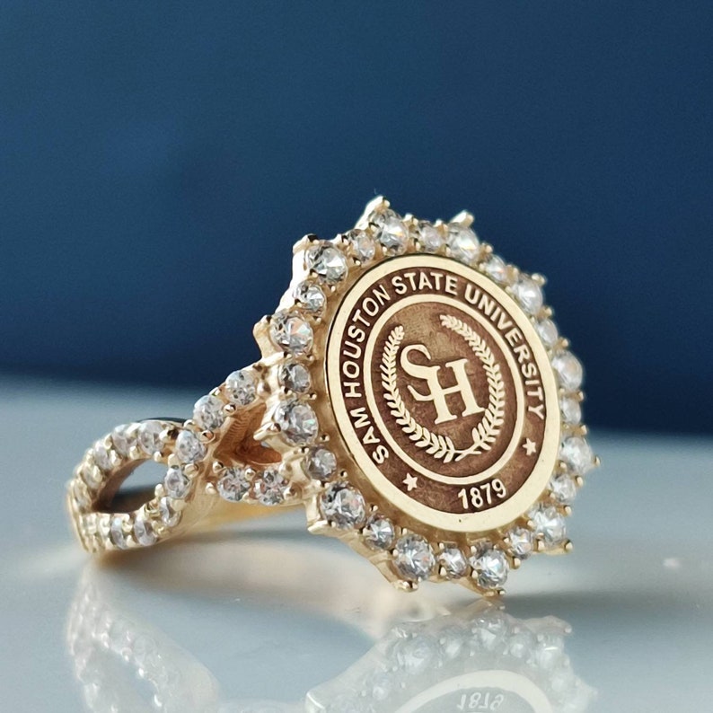 Colege Ring , 14K Ring , Personalized Jewelry .solid Gold, Christmas ...