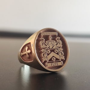 Family Crest Coat of Arms Custom Ring for Personalized Rings, Custom ...