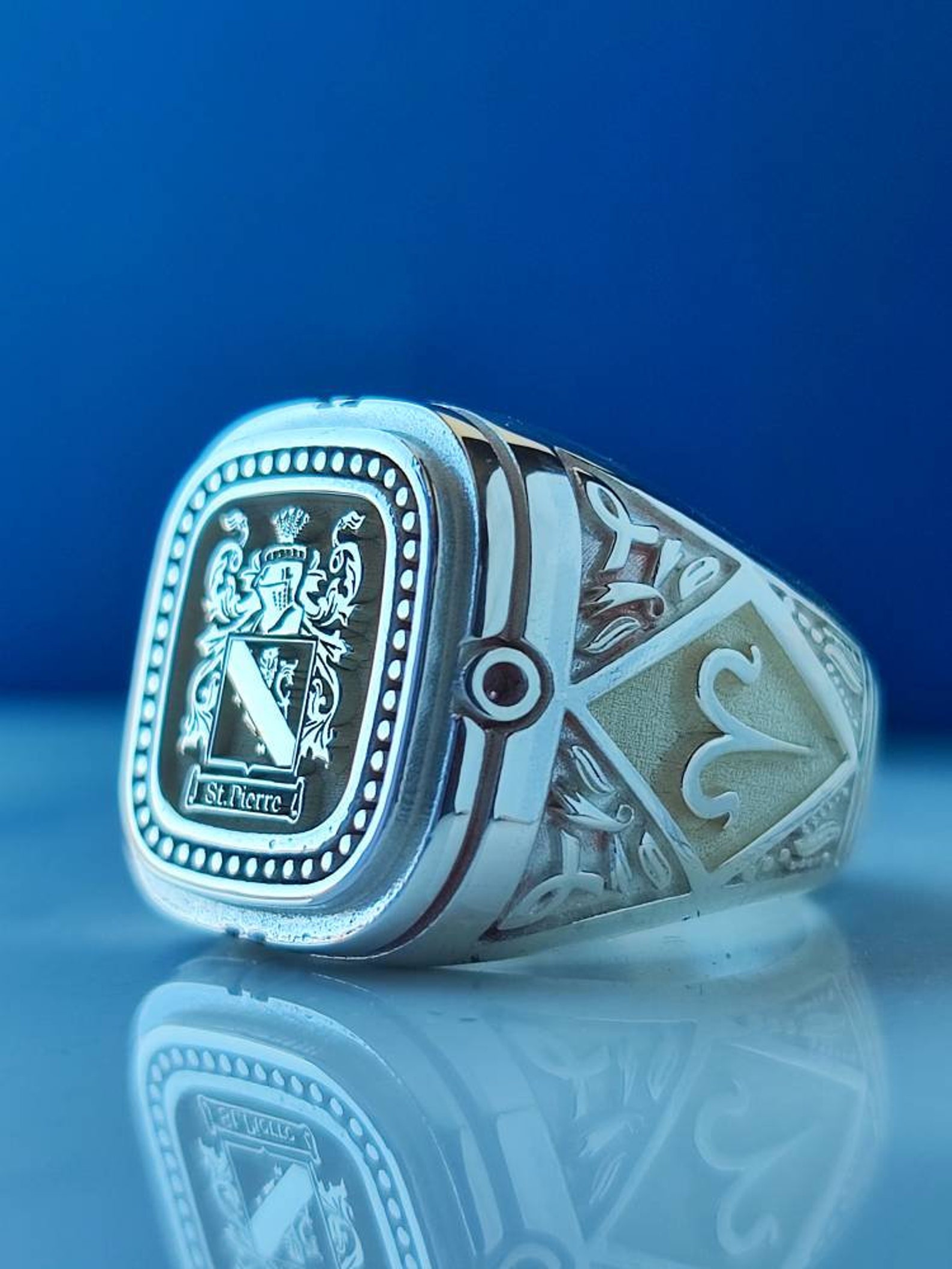 Coat of Arms Ringfamily Crest Rings Micron Plated Ringcrest - Etsy