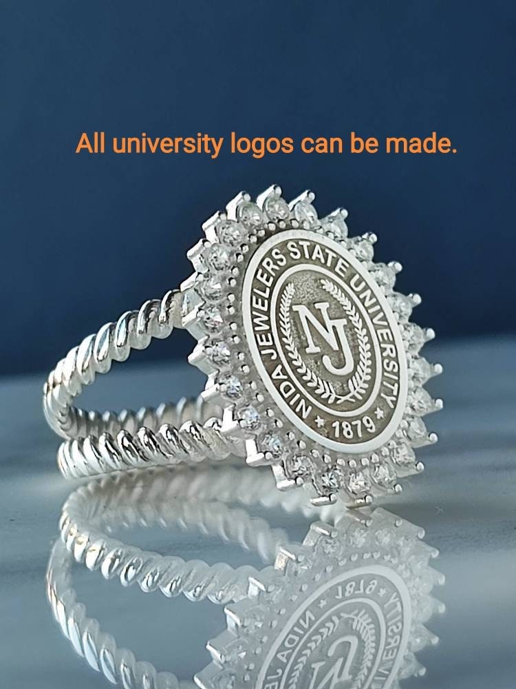 Custom Sterling Silver College Ring, University Graduation Gift - Etsy