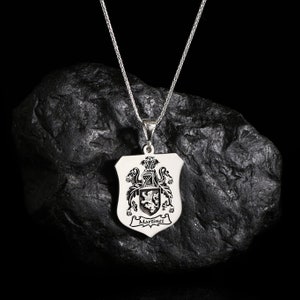 Family Crest Pendant, Gift for Her, Family Crest Necklace, Coat of Arms ...