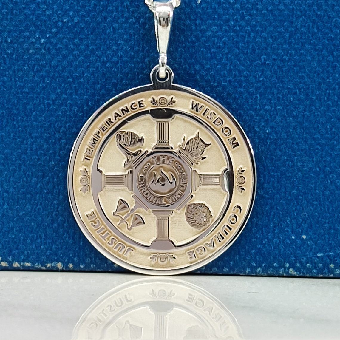 Stioc Necklace, Stioc Pendant, Wisdom Justice Temperance Courage ...