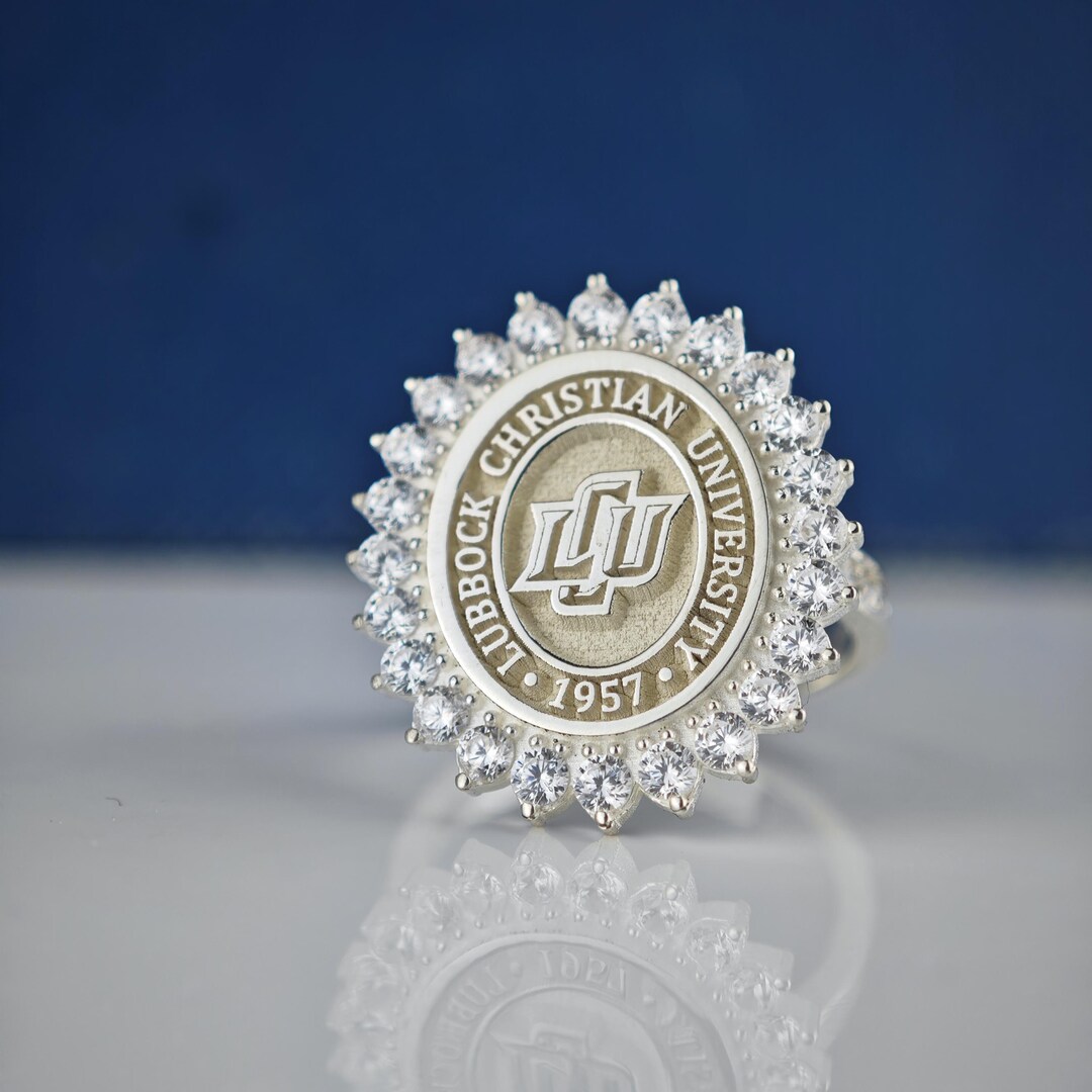 University Class Ring, Custom College, Class Ring, Woman Solid Gold ...