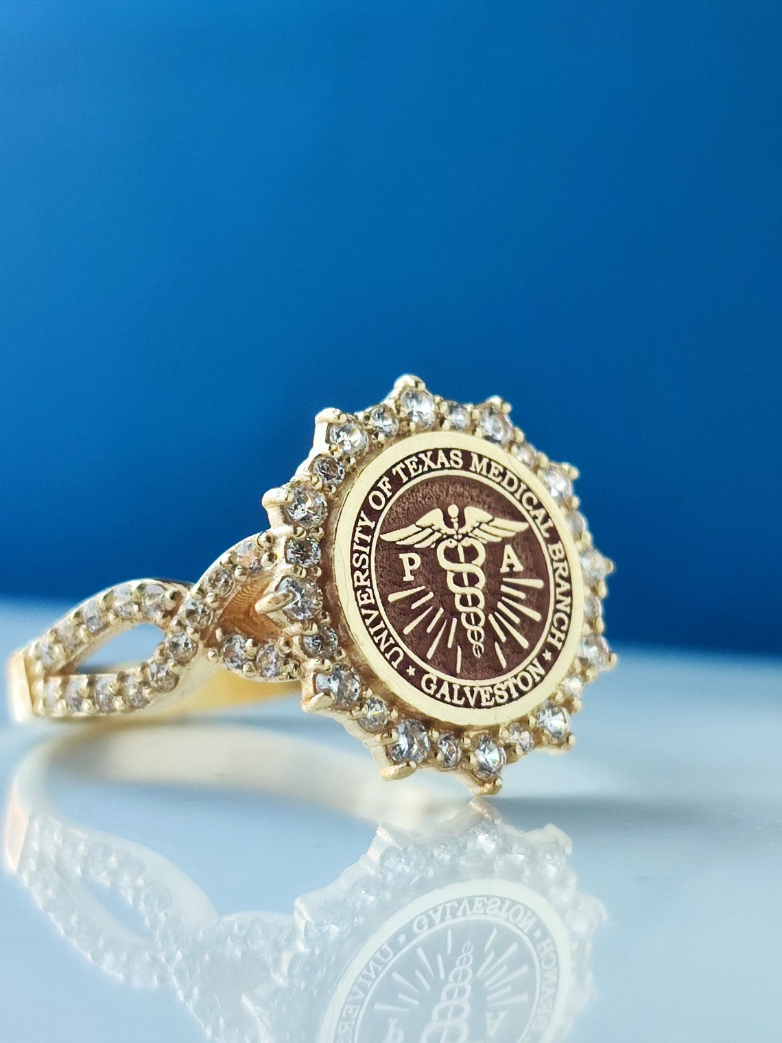 College Ringsolid Gold College Ringuniversity - Etsy