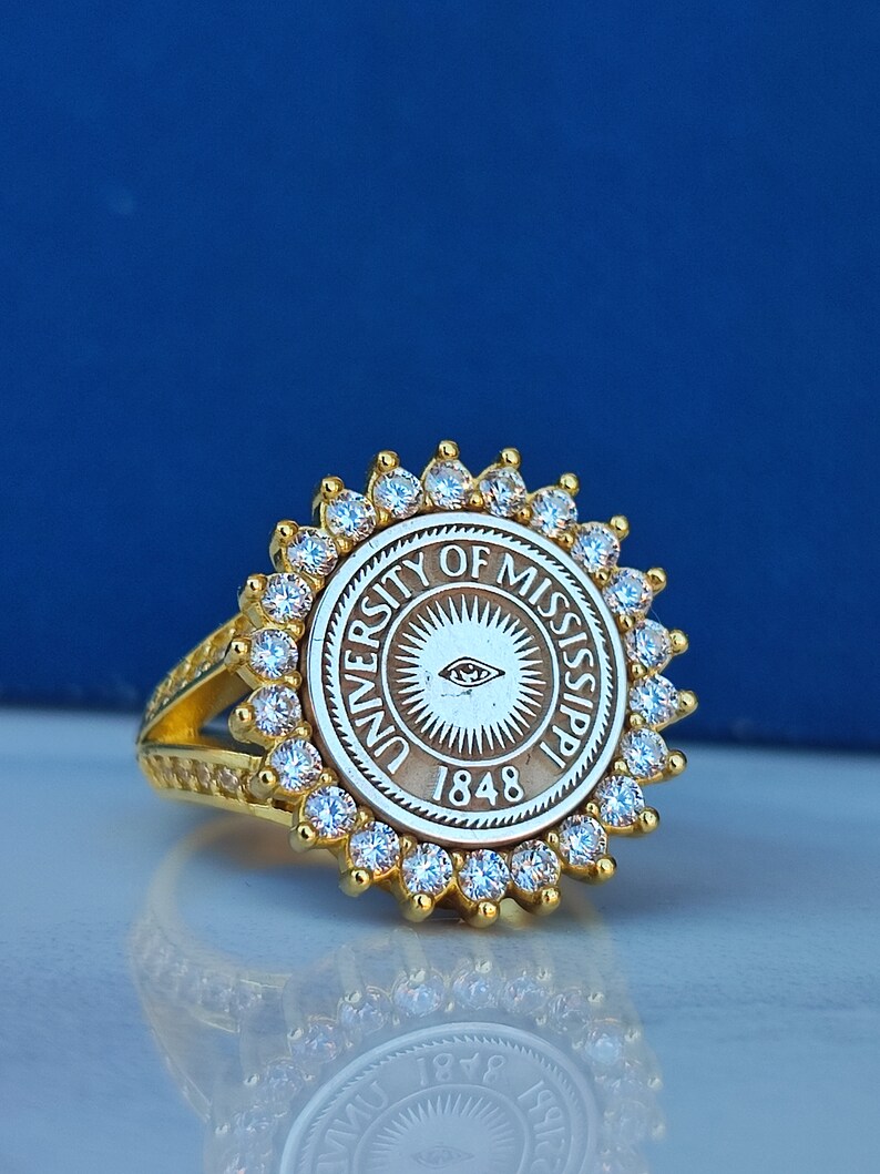 10K Gold Women’s University Graduation Ring, Personalized Gemstone ...