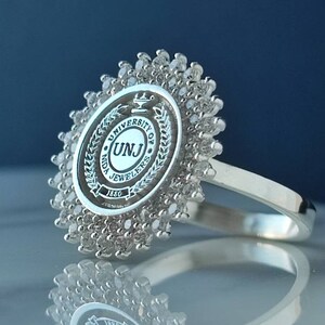 10K Gold University Graduation Ring for Women, Customizable Gemstone ...