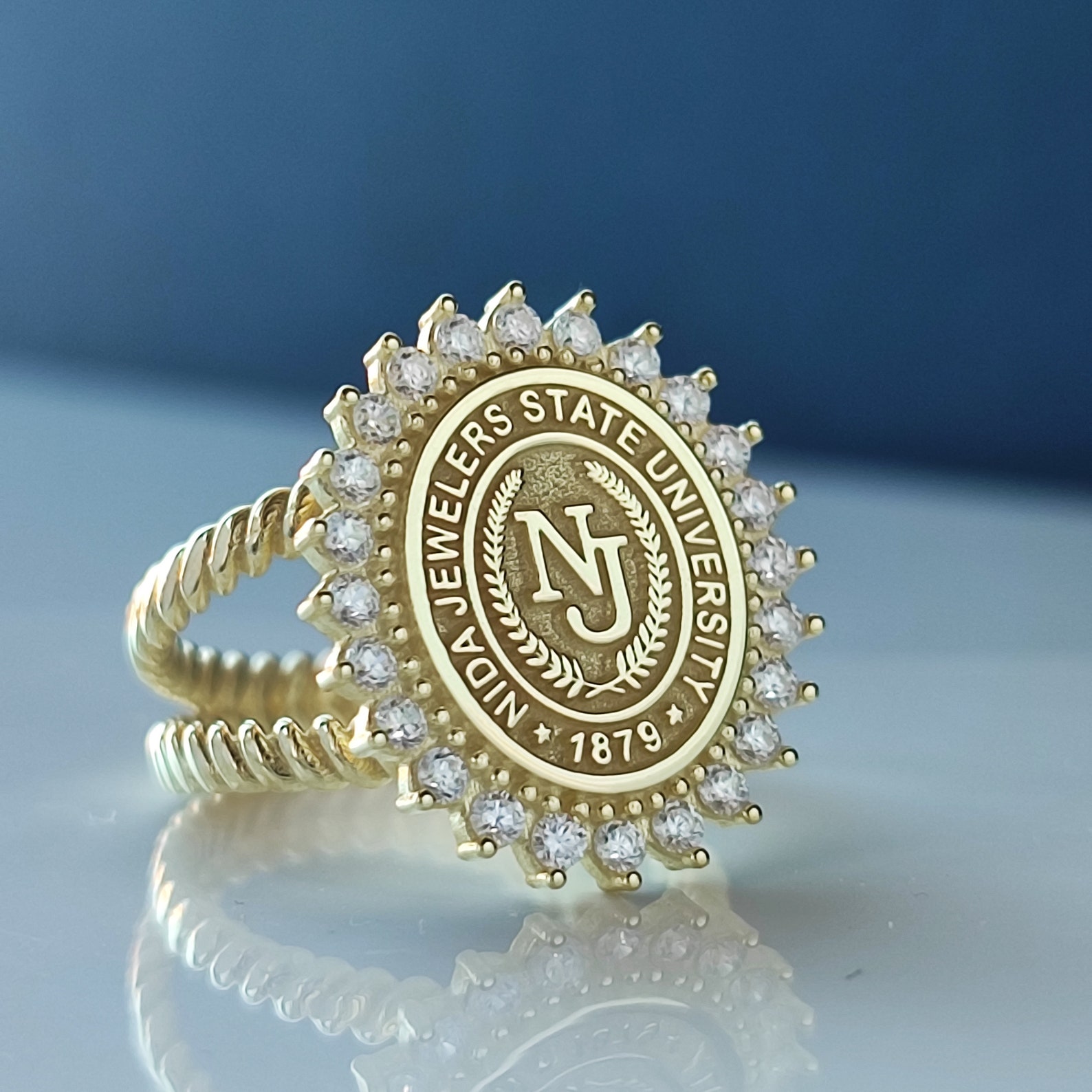 Custom Sterling Silver College Ring, University Graduation Gift - Etsy