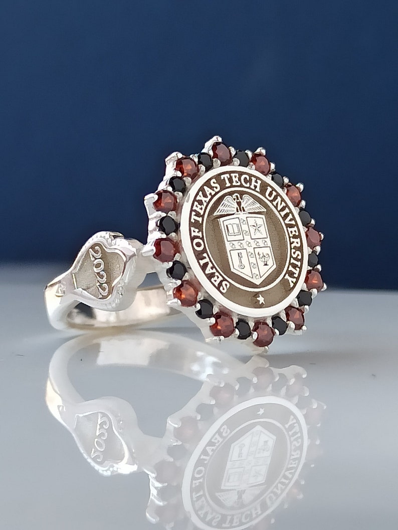 Sterling Silver College Ring, University Crest, Graduation Gift - Etsy UK
