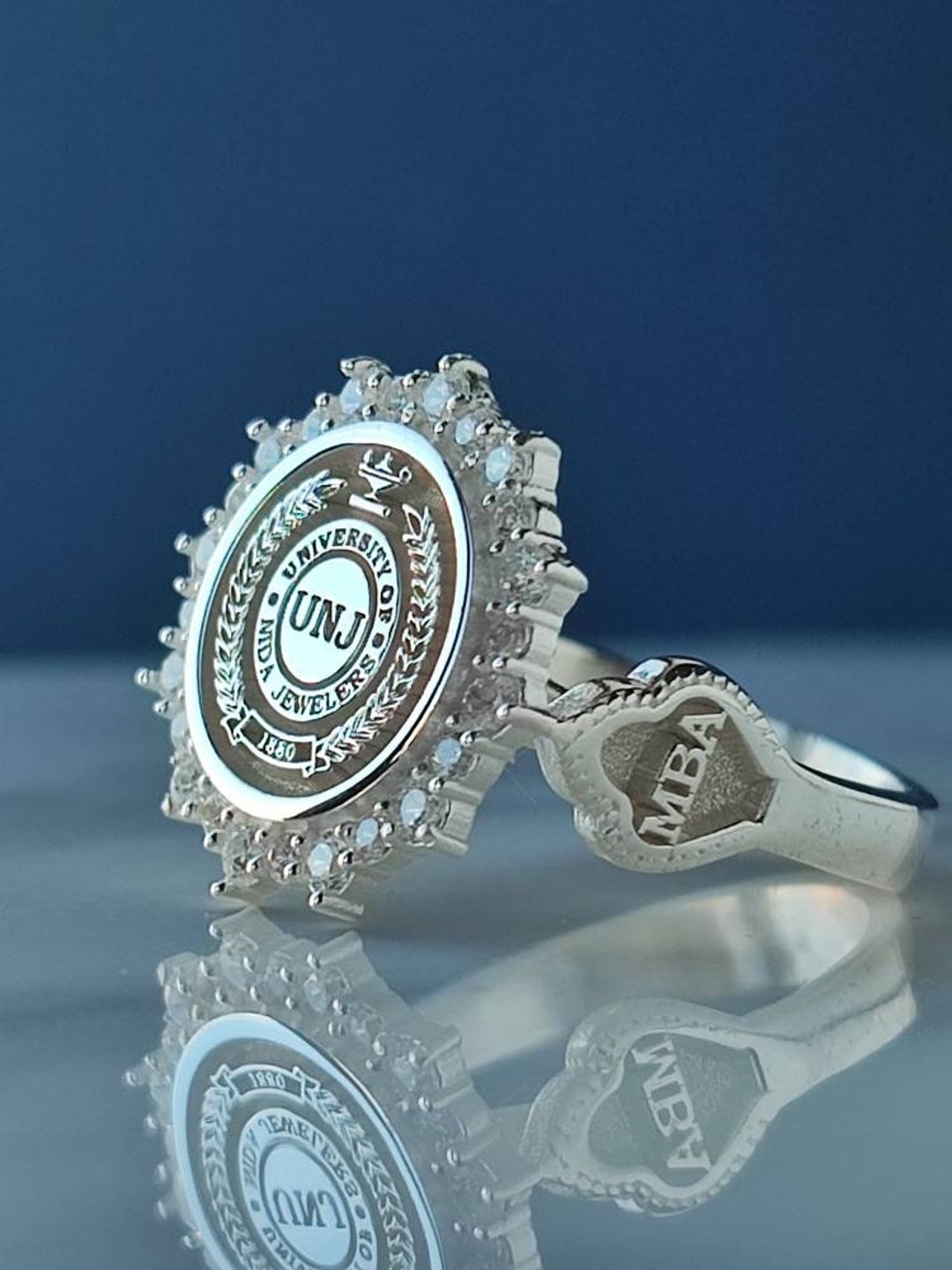 925 Sterling Silver Class Ring for Women, Perfect Graduation Gift ...