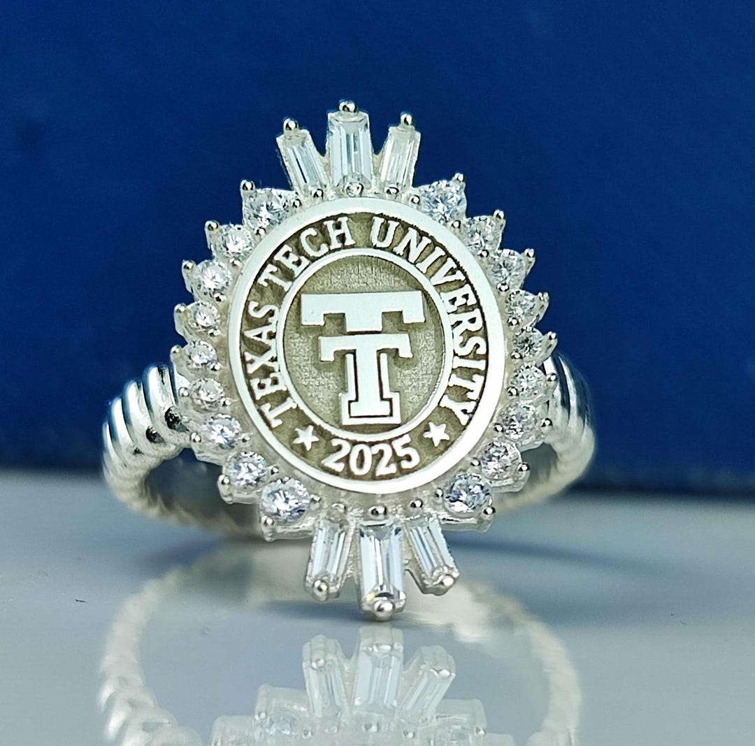 College Class Ring , Woman Class Ring , 925K Sterling Silver Ring ...