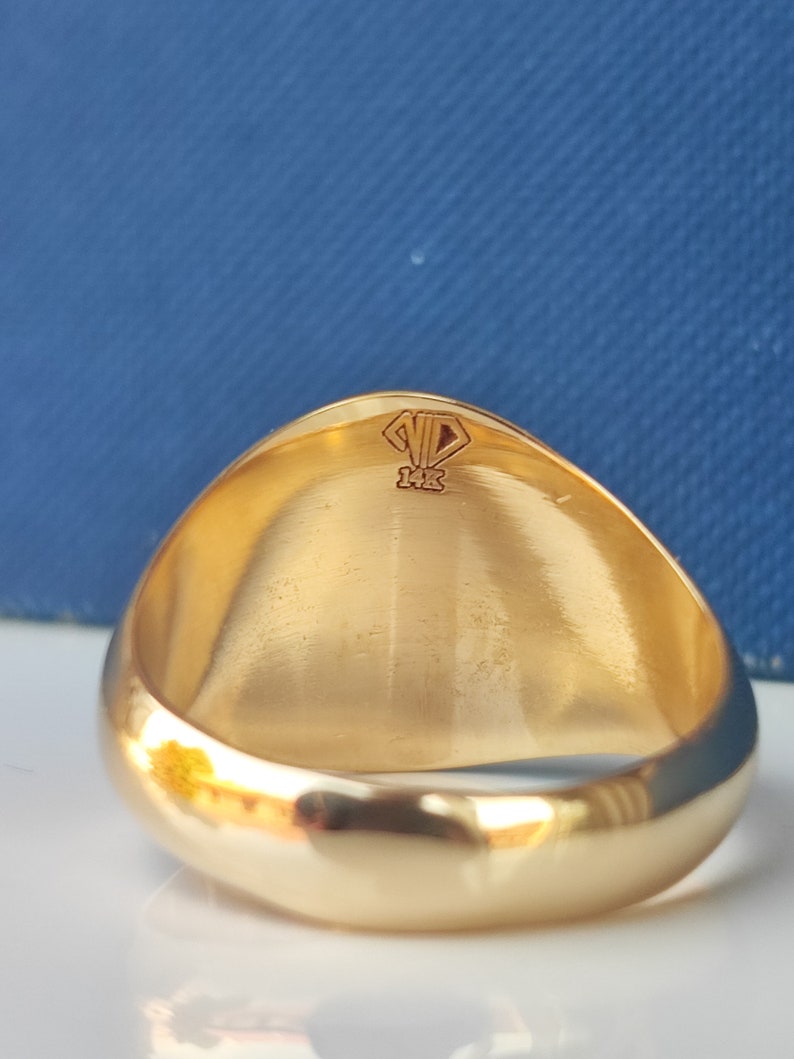 10K Gold, 14K Gold, 18K Gold, Family Crest Coat of Arms Custom Ring for ...