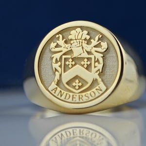Crest Ring , Coat of Arms Ring , Signet Ring , Personalized Ring ...